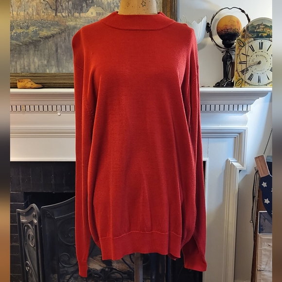 Inserch | Sweaters | Vintage Inserch Red Mock Neck Sweater | Poshmark